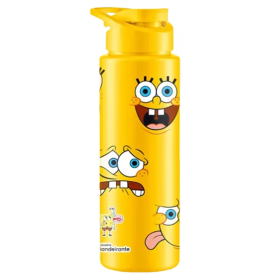 Garrafa Plastica Squeeze Personagens Turma Bob Esponja 750ml Escola ...