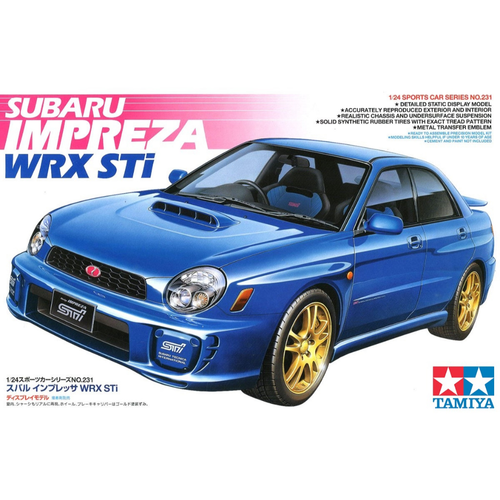 SUBARU IMPREZA WRX STI JDM 1/24 TAMIYA KIT PLASTIMODELISMO | Shopee Brasil