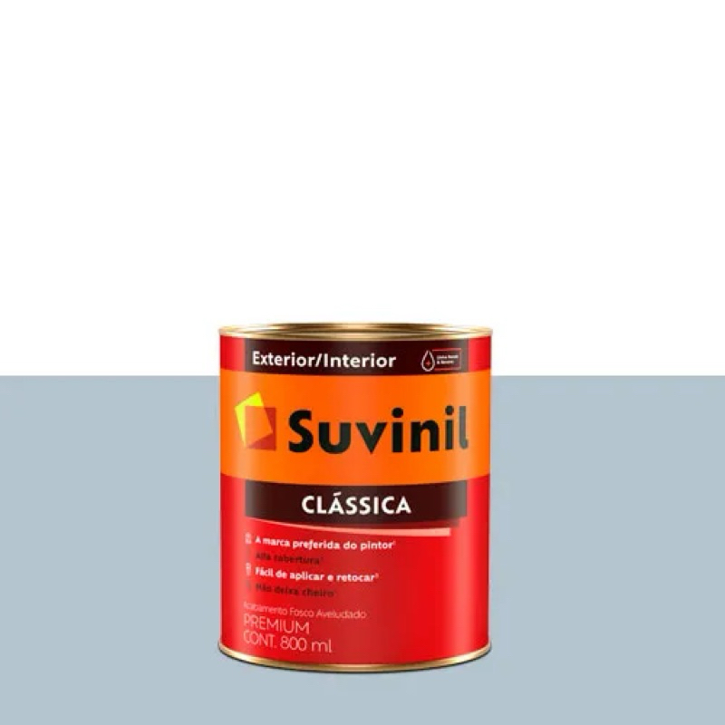 Tinta Clássica Fosca Suvinil Luz da Lua 800 ml | Shopee Brasil