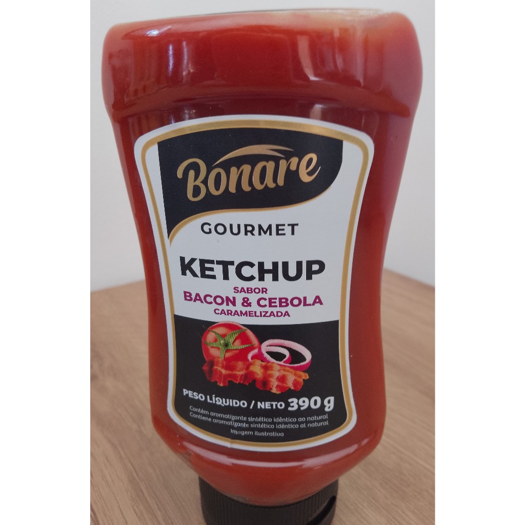 CATCHUP GOURMET BACON E CEBOLA MARCA BONARE 390 GRAMAS KIT COM 2 ...