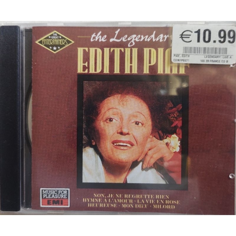 Cd Edith Piaf The Legendary of Edith Piaf Importado Otimo Estado | Shopee Brasil
