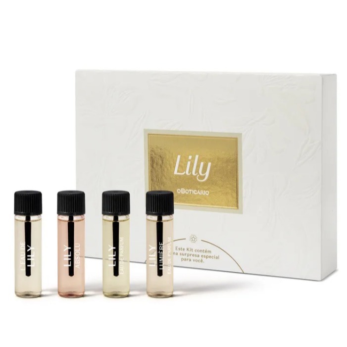 Kit de Experimentação Lily 4ml cada - 04 itens (Acompanha a caixa ...