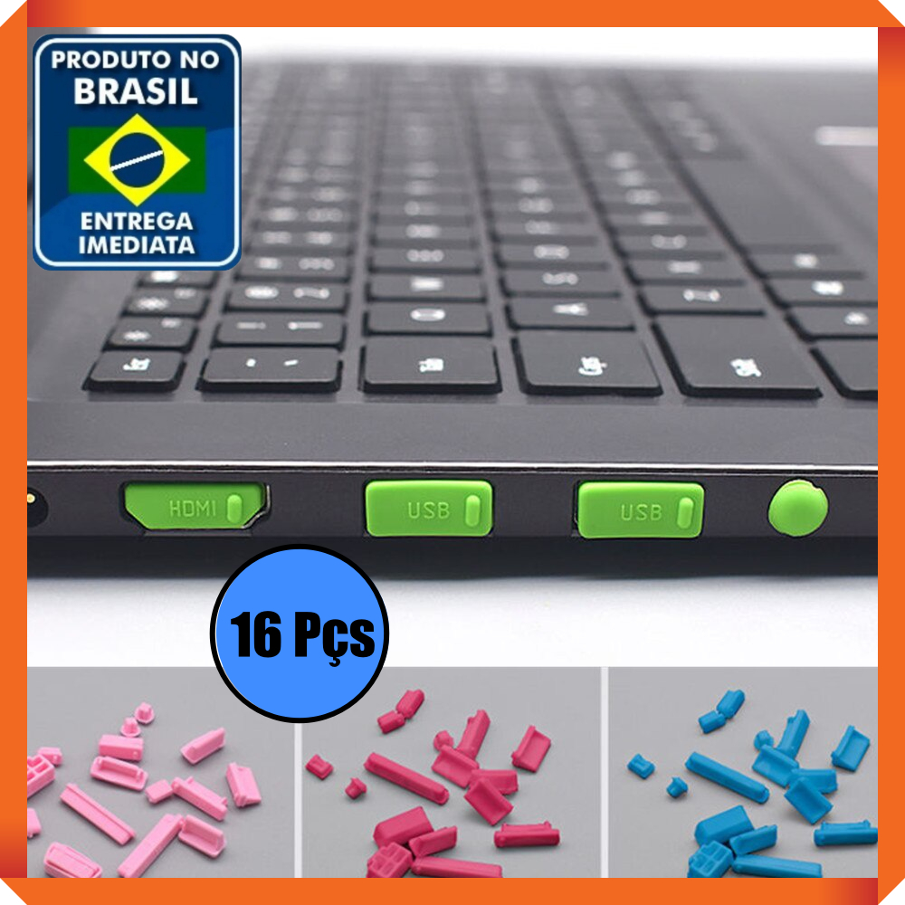 Proteção Para PC Notebook Colorido Silicone Anti Poeira Tampa Plug ...