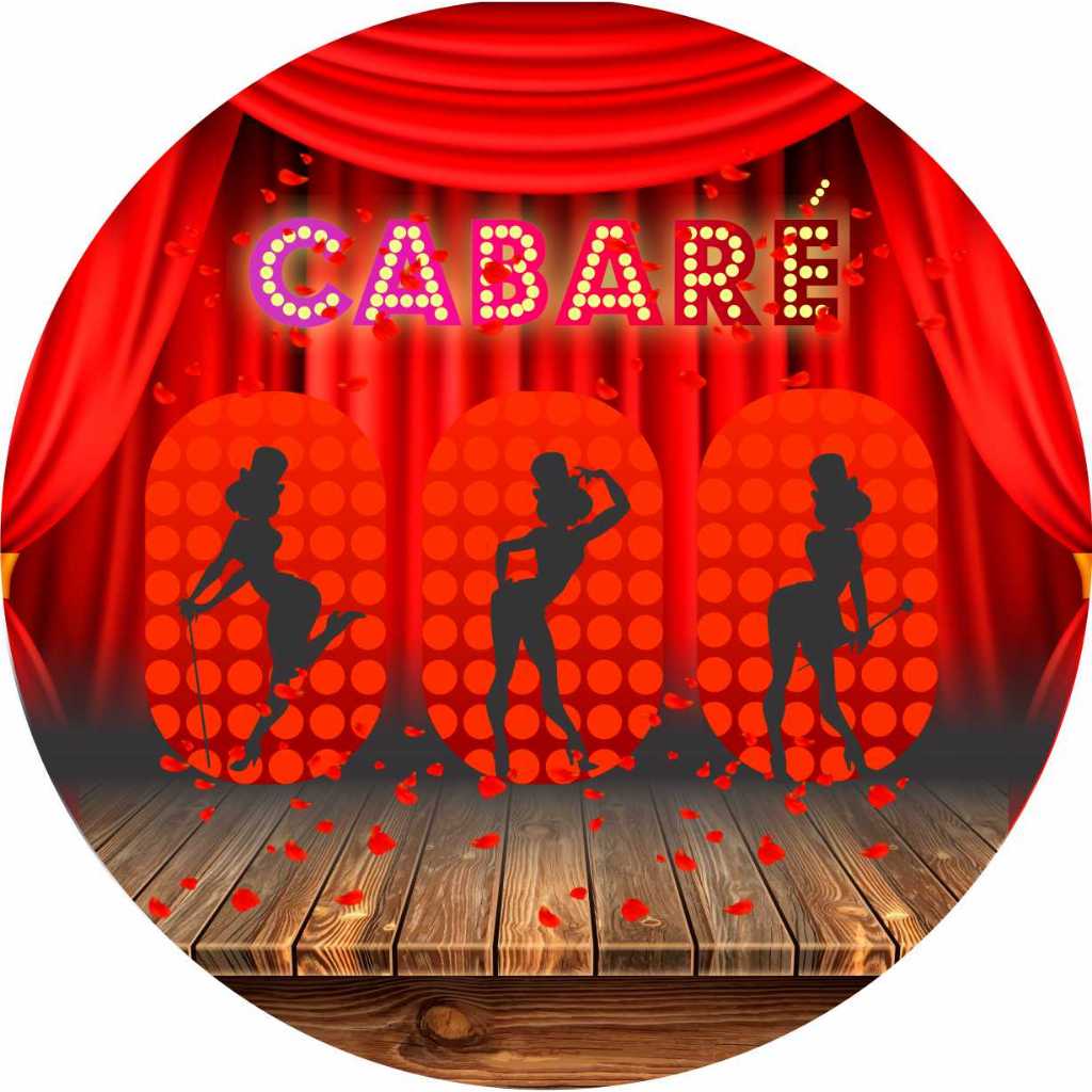Painel Redondo Festa Cabaré Cabaret em Tecido Sublimado | Shopee Brasil
