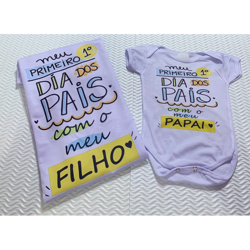 kit camisa e body pai e filho / dia dos pais | Shopee Brasil