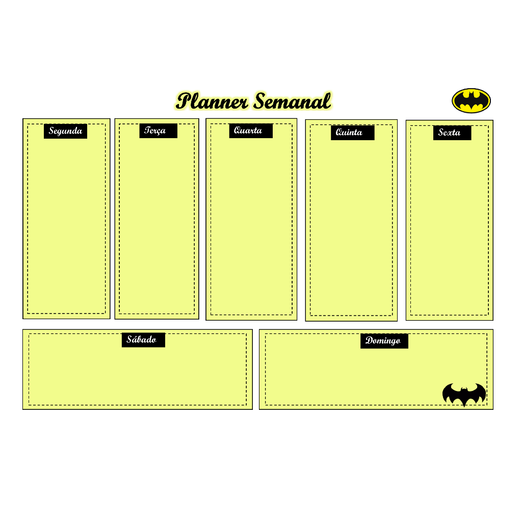 Planner semanal BATMAN - 54 folhas | Shopee Brasil