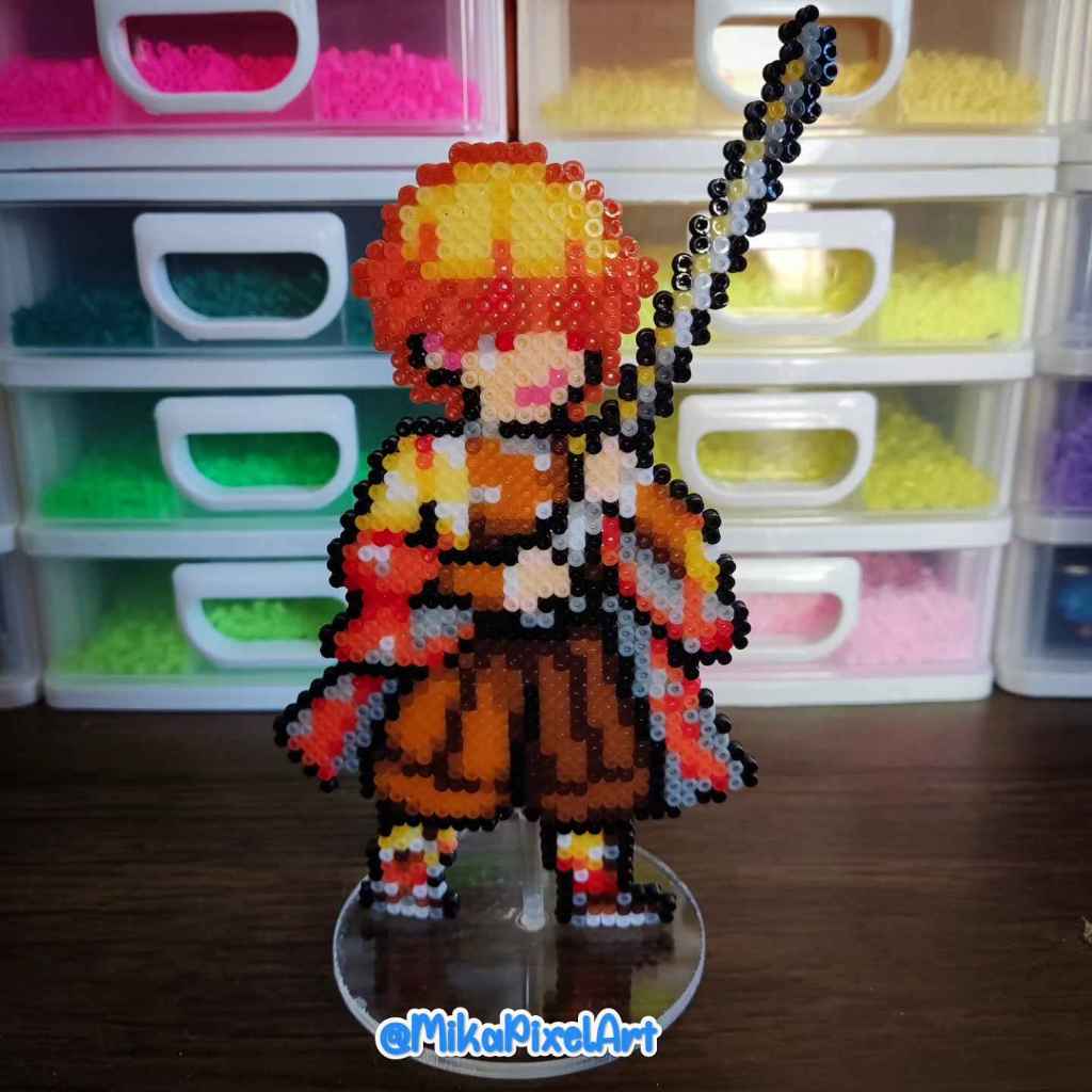 Zenitsu Agatsuma do Demon Slayer em Pixel Arte (ímã / Totem) | Shopee ...