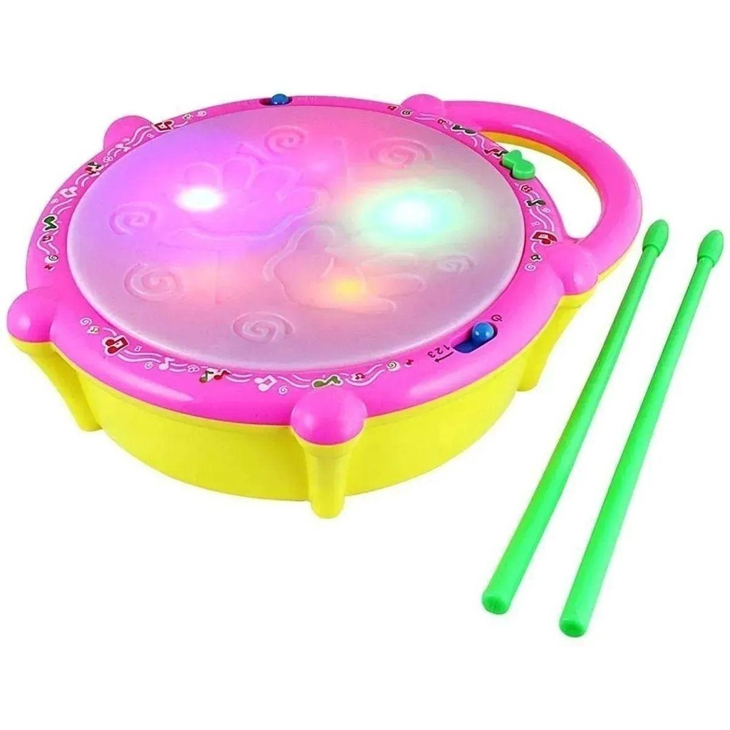 Tambor Musical Infantil Educativo Super Divertido Com Luzes e Som ...