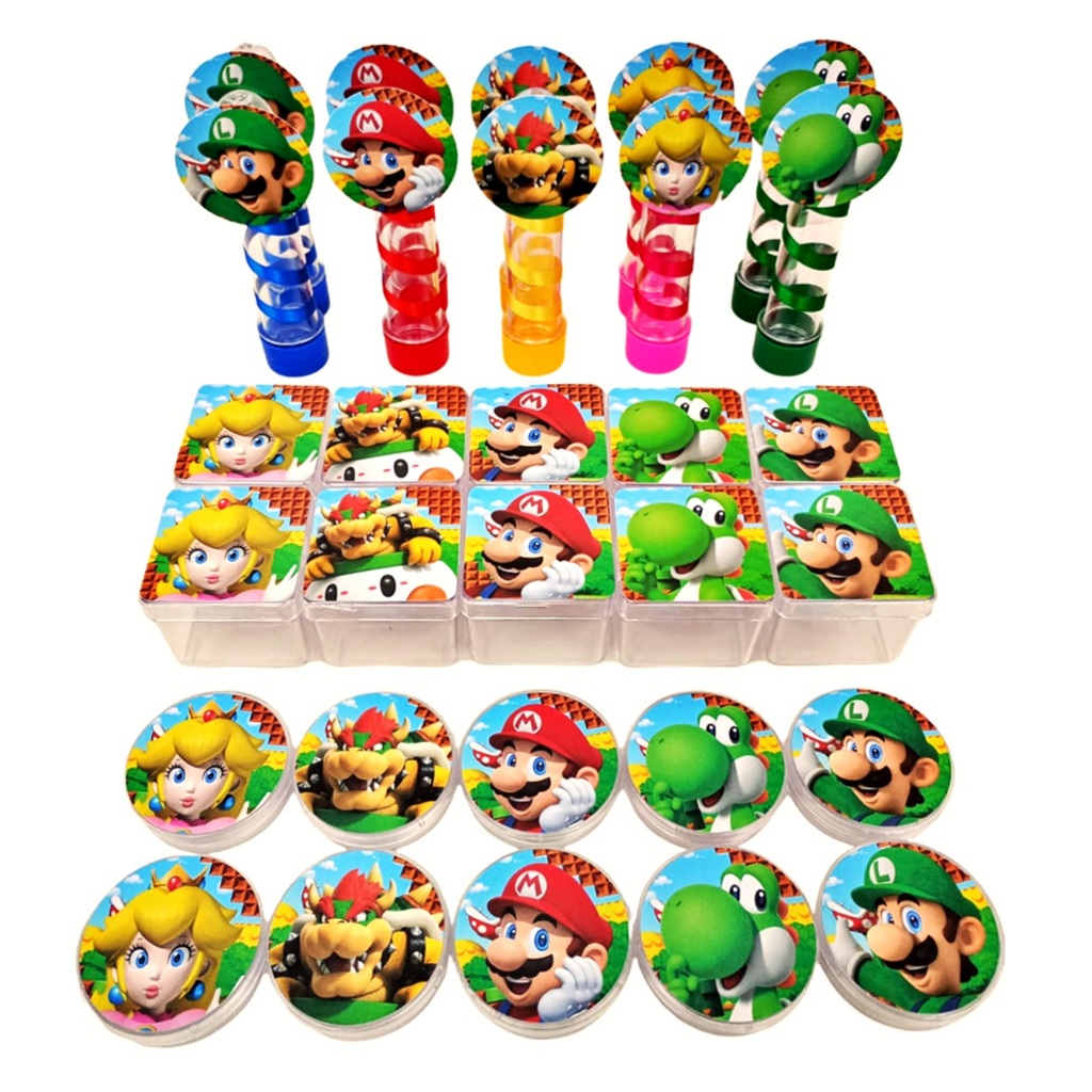 Kit Mario Bross 30 Itens Kit Lembrancinha Mario Bross acrílico ...