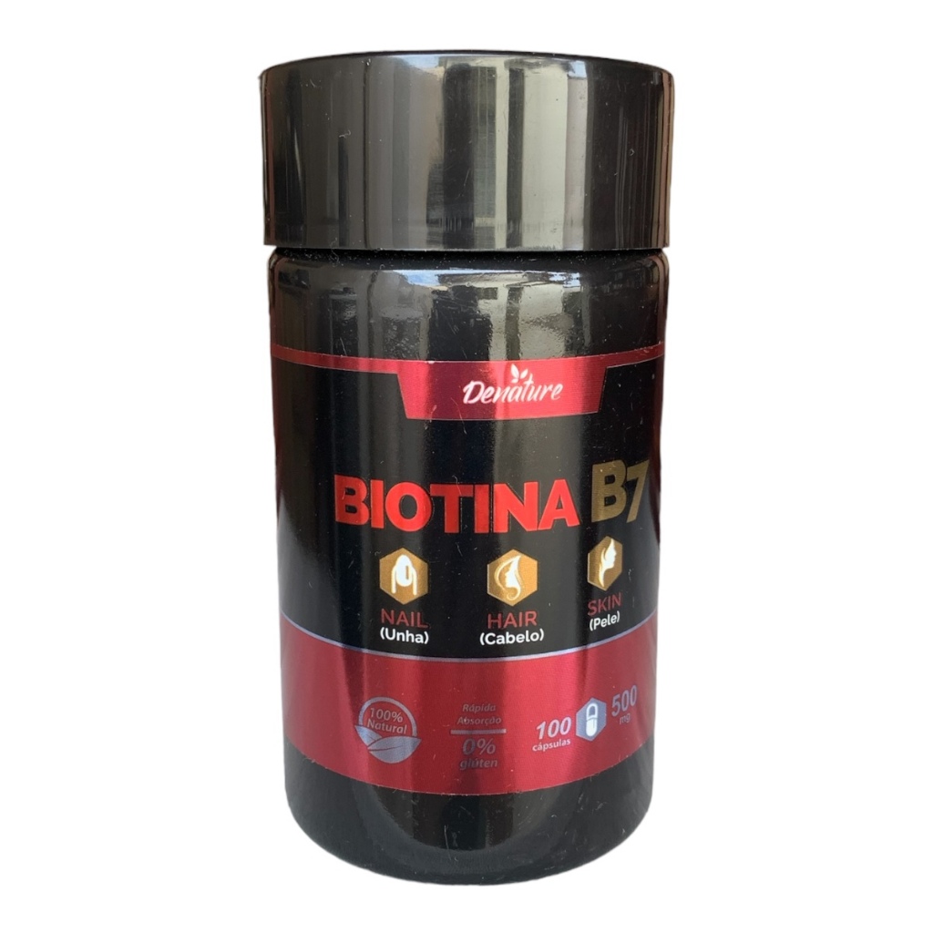 Biotina B7 500mg 100 cápsulas | Shopee Brasil