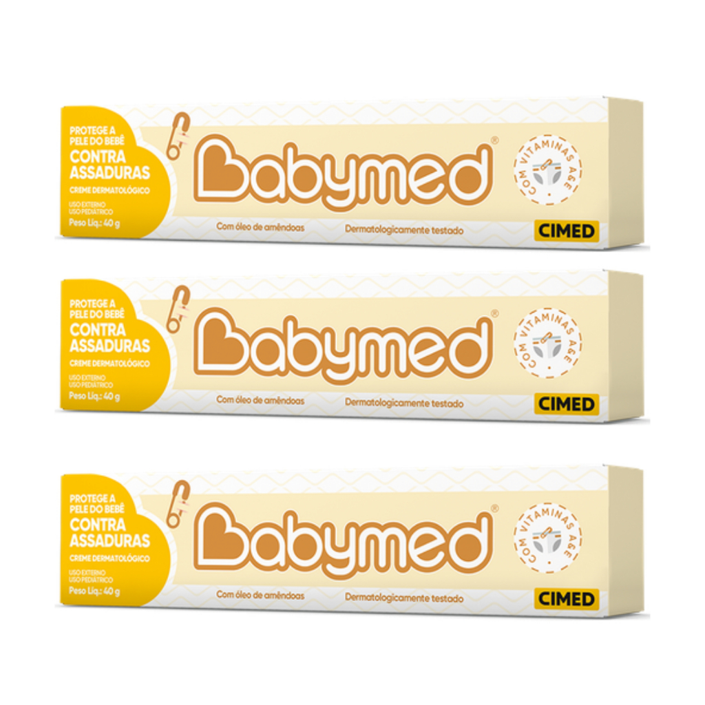 Pomada Babymed para Assaduras Óleo de Amêndoas Cimed 40g- 3 Unidades ...