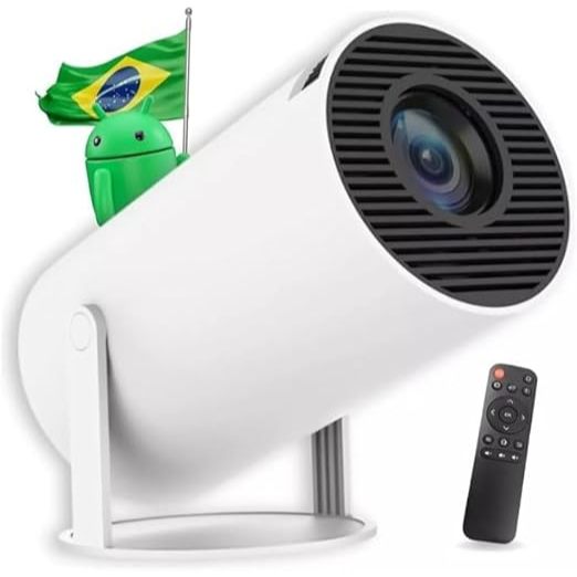 Projetor Hy300 4k Smart Android Wi-fi Espelhamento 4K HD 150 Polegadas ...