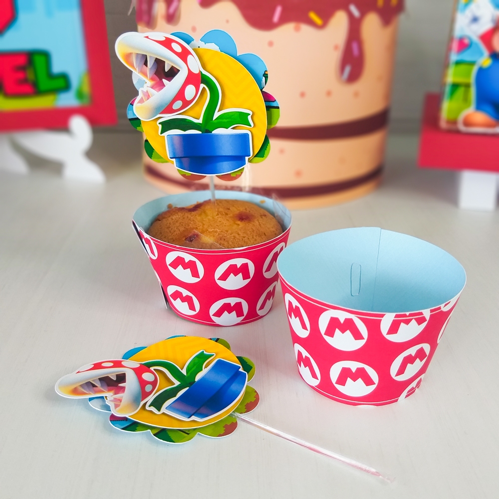 Kit Saia para Cupcake Super Mario Bross - papelaria personalizada ...