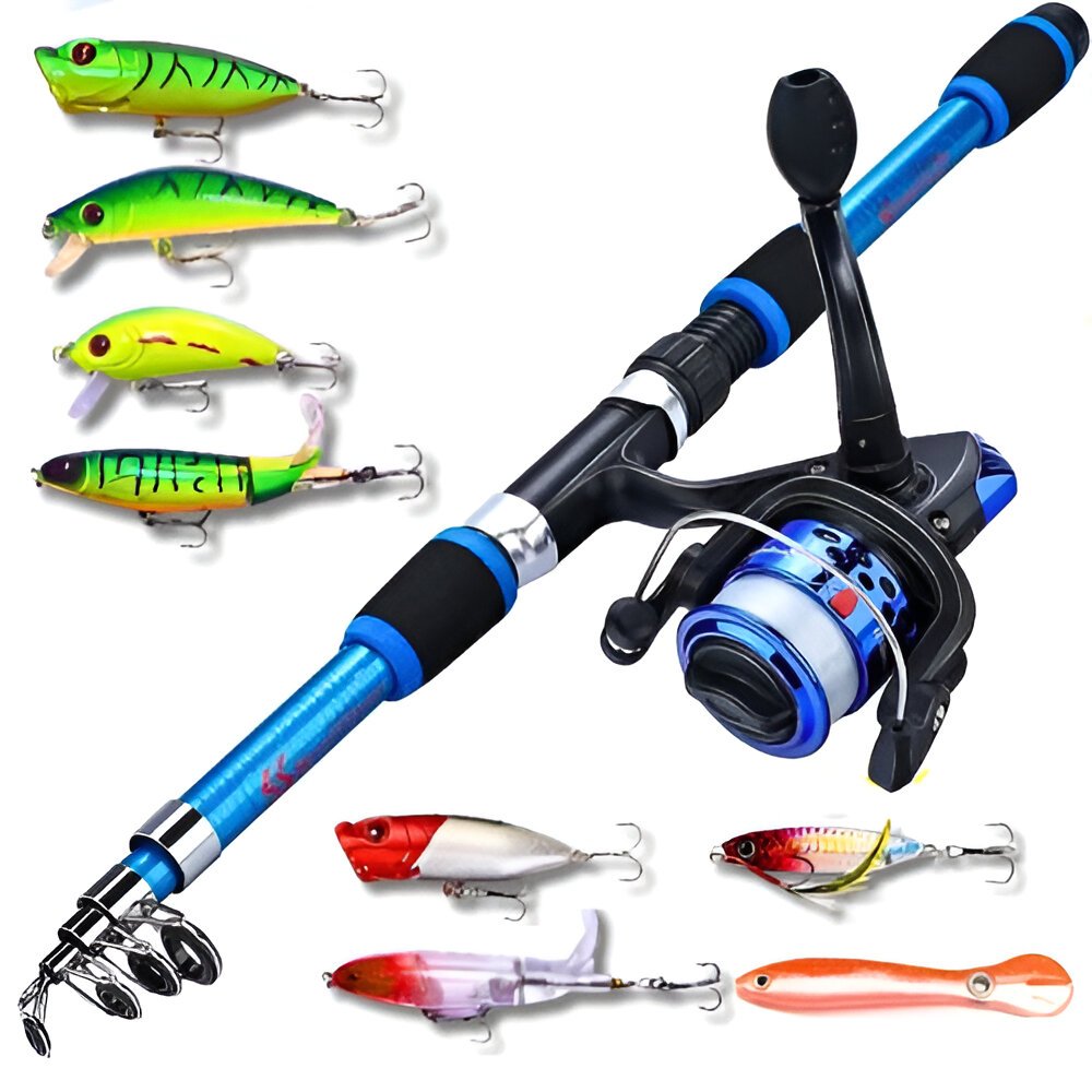 Kit De Pesca Completo Barato Vara Fibra de Vidro E Molinete Ultra Light ...