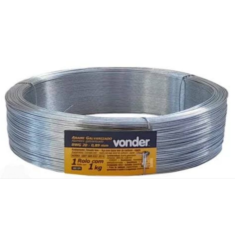 Arame Galvanizado para artesanato N20 Bwg 20 fio 0.89mm 1kg | Shopee Brasil