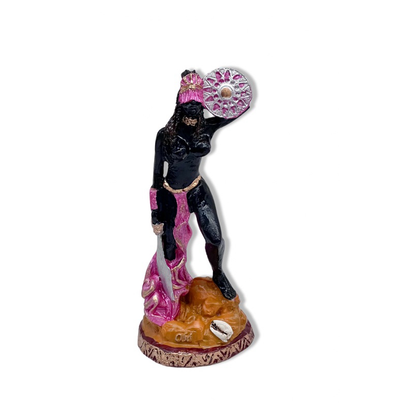 Imagem Orixá Obá em Resina 14cm Umbanda/ Candomblé | Shopee Brasil