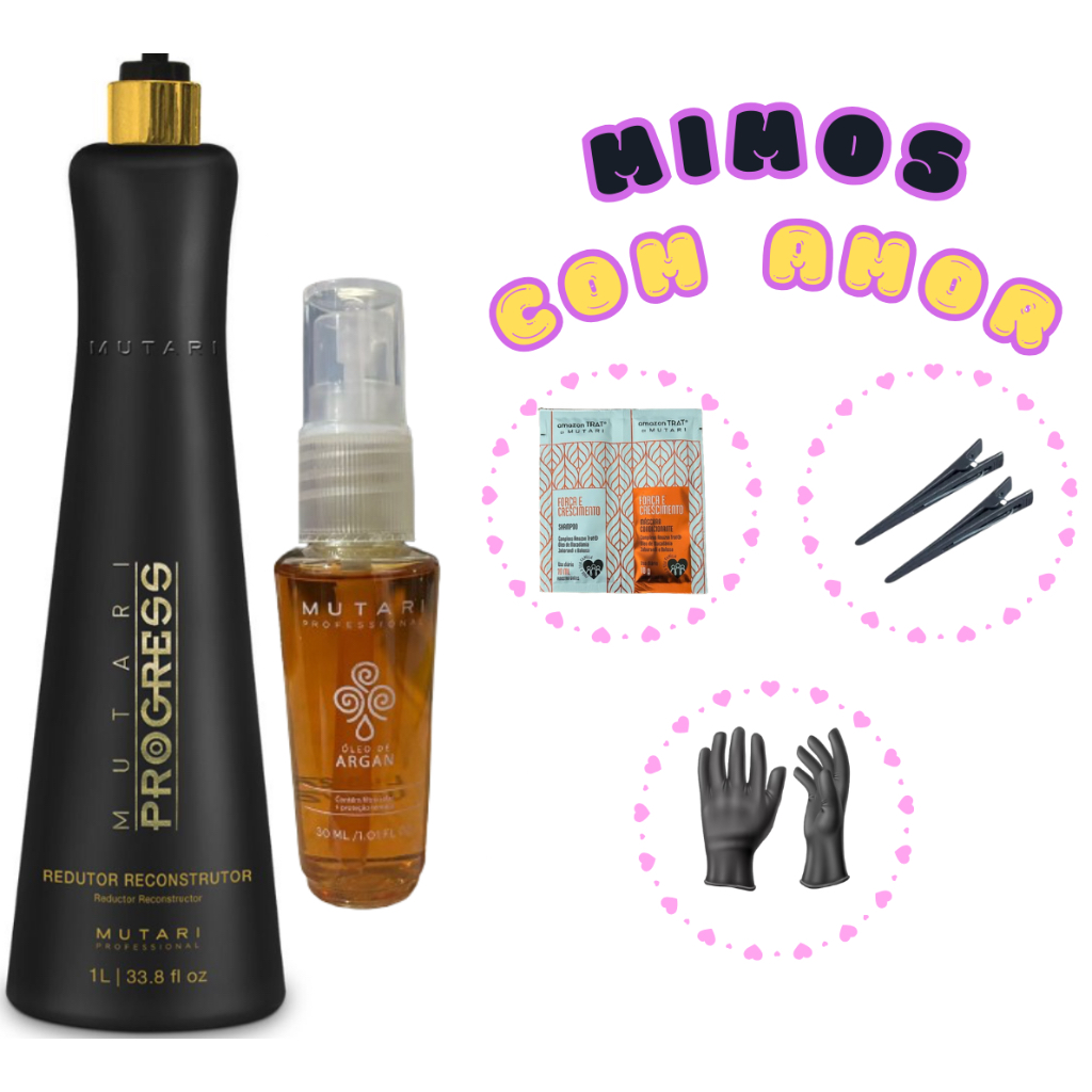 Progressiva Progress 1 Litro + Óleo Argan Mutari | Shopee Brasil