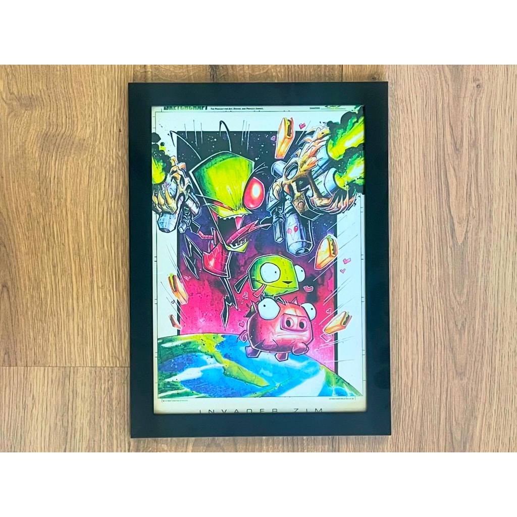 Quadro Invasor Zim cartoon alienigena gir animação anos 2000 invander ...