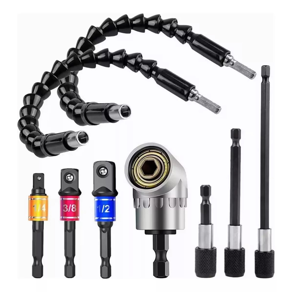 Kit 9 Adaptador Angular Extensor Flexível Soquete Universal | Shopee Brasil