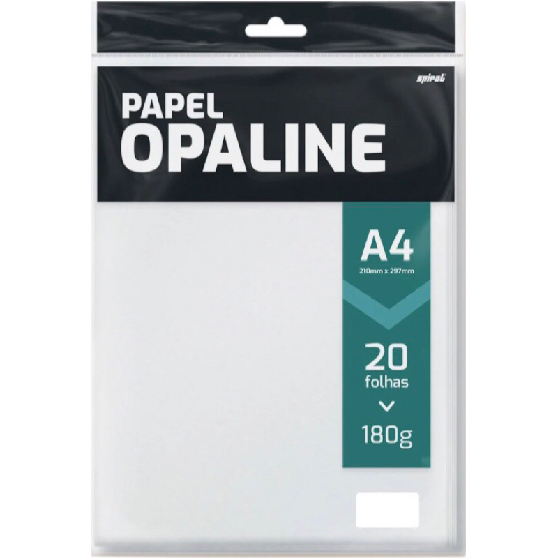Papel Opaline 180g A4 210x297 - PT 20 FL | Shopee Brasil