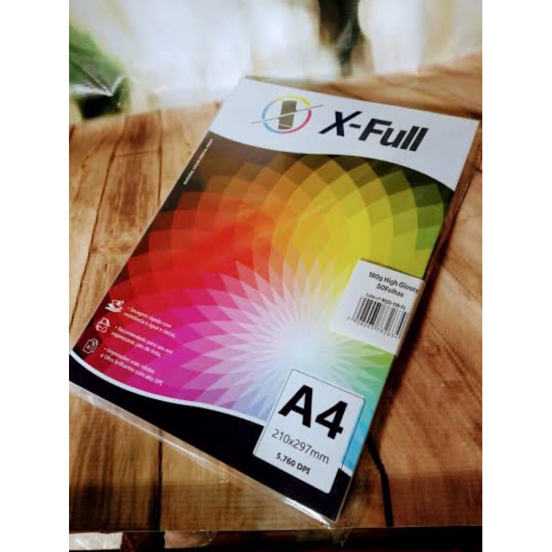 Papel Foto High Glossy 180g A4 Pacote C/ 50 Fls | Shopee Brasil