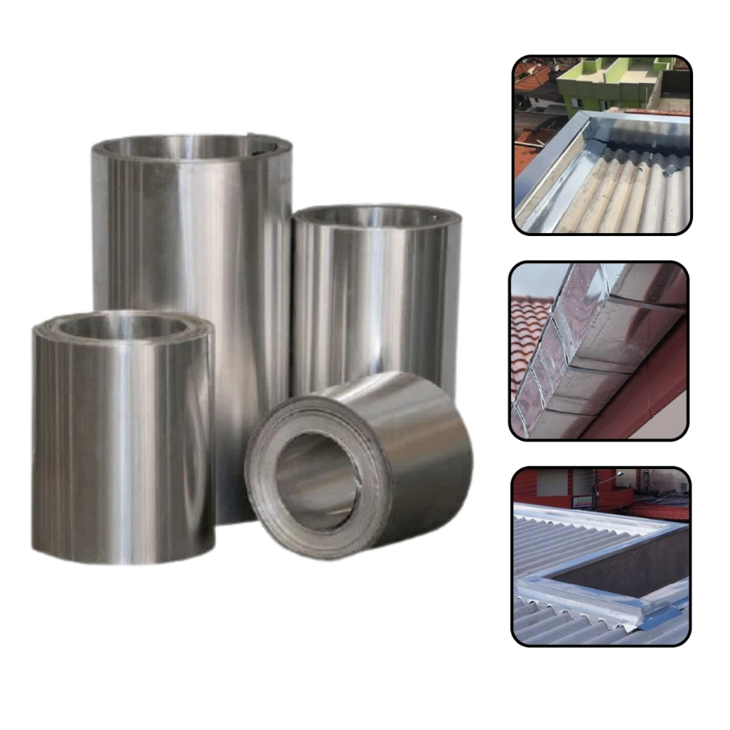 Chapa de Alumínio 25cm com 32m espessura 0,4mm para Calha Rufo Telhado | Shopee Brasil