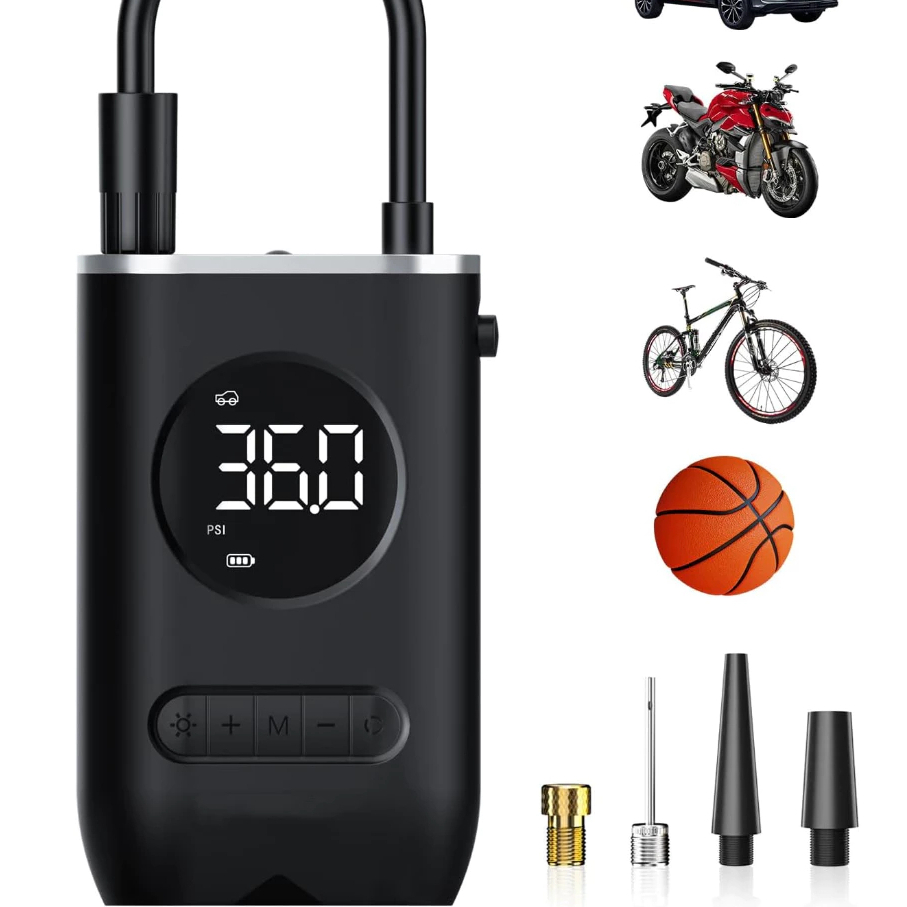 Mini Compressor de Ar Portatil Recarregavél Digital USB Calibrador Pneu ...