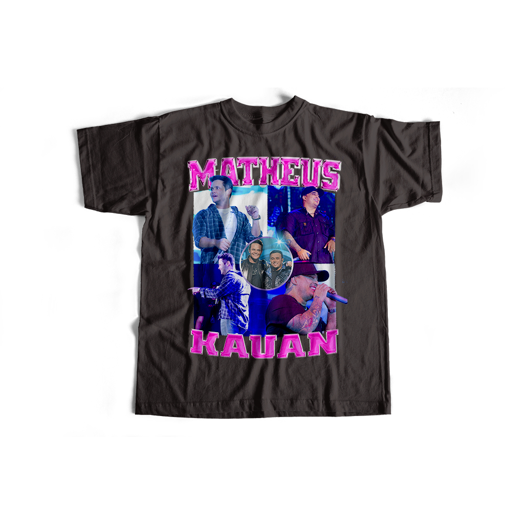 Camiseta bootleg Matheus e Kauan, 100% algodão, preto e branco ...