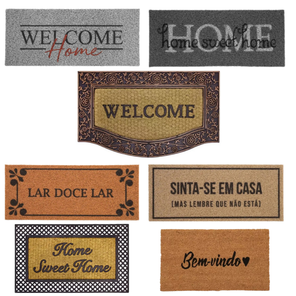 Tapete Capacho de entrada Kapazi de Vinil fibra de Coco vários modelos ...