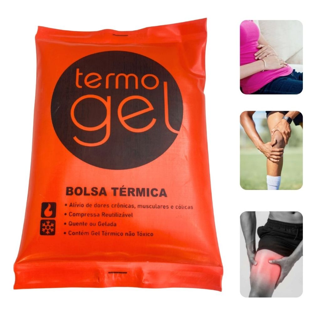 Bolsa térmica gel compressa agua quente e fria gelo para dor cólica e ...