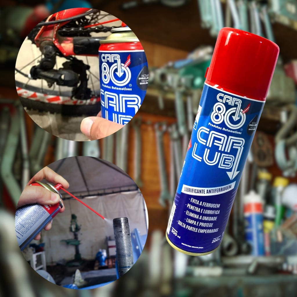 Óleo Desengripante Spray Antiferrugem Lubrificante Multiuso Car Lub Car ...