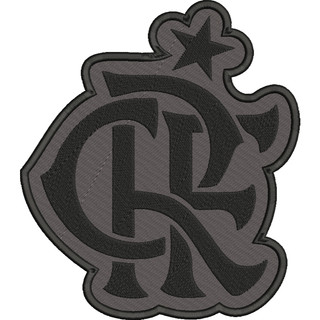 PATCH BORDADO TERMOCOLANTE ESCUDO CRF FLAMENGO FUNDO CINZA | Shopee Brasil