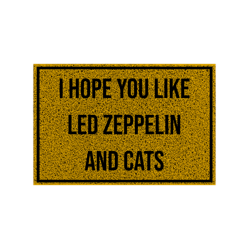 Tapete capacho I Hope You like Led Zeppelin And Cats | Shopee Brasil