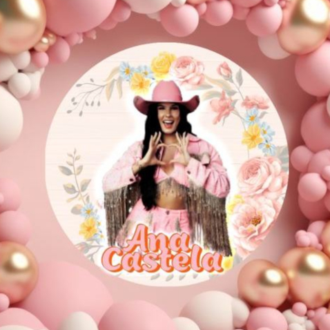 Painel de Festa Ana Castela Fazendo Coração/Boiadeira/Sertanejo ...