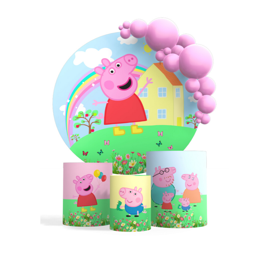 Trio Capa de Cilindro + Capa de Painel Tema peppa pig Veste Fácil ...