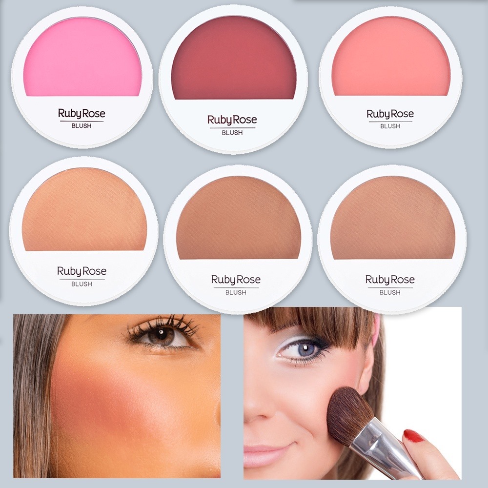 Blush Compacto Ruby Rose/ HB-6104 | Shopee Brasil