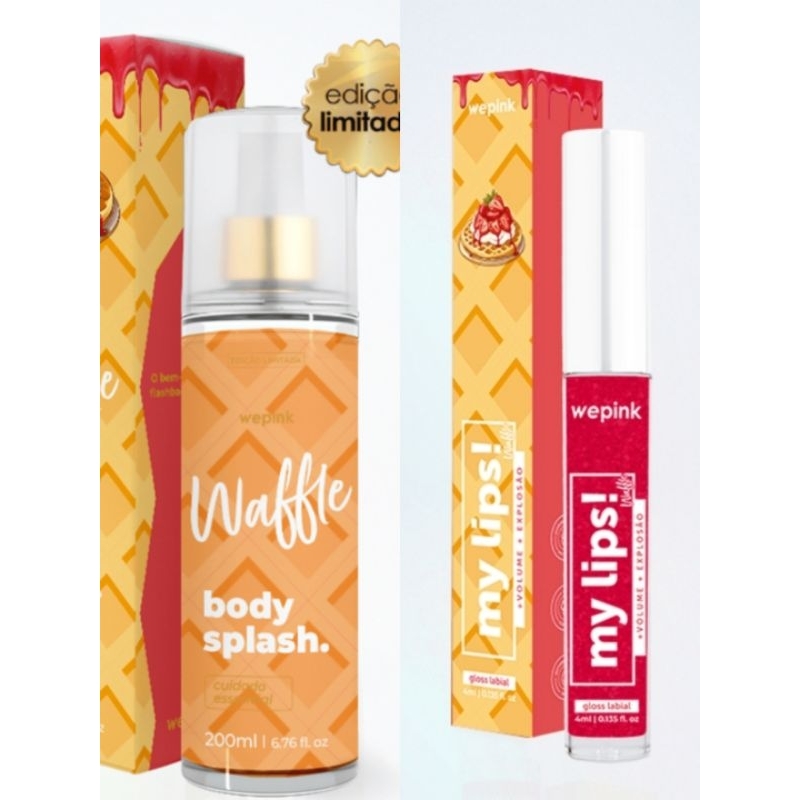 Kit Body Splash Waffle 200ml + My Gloss Waffle 4ml We Pink | Shopee Brasil