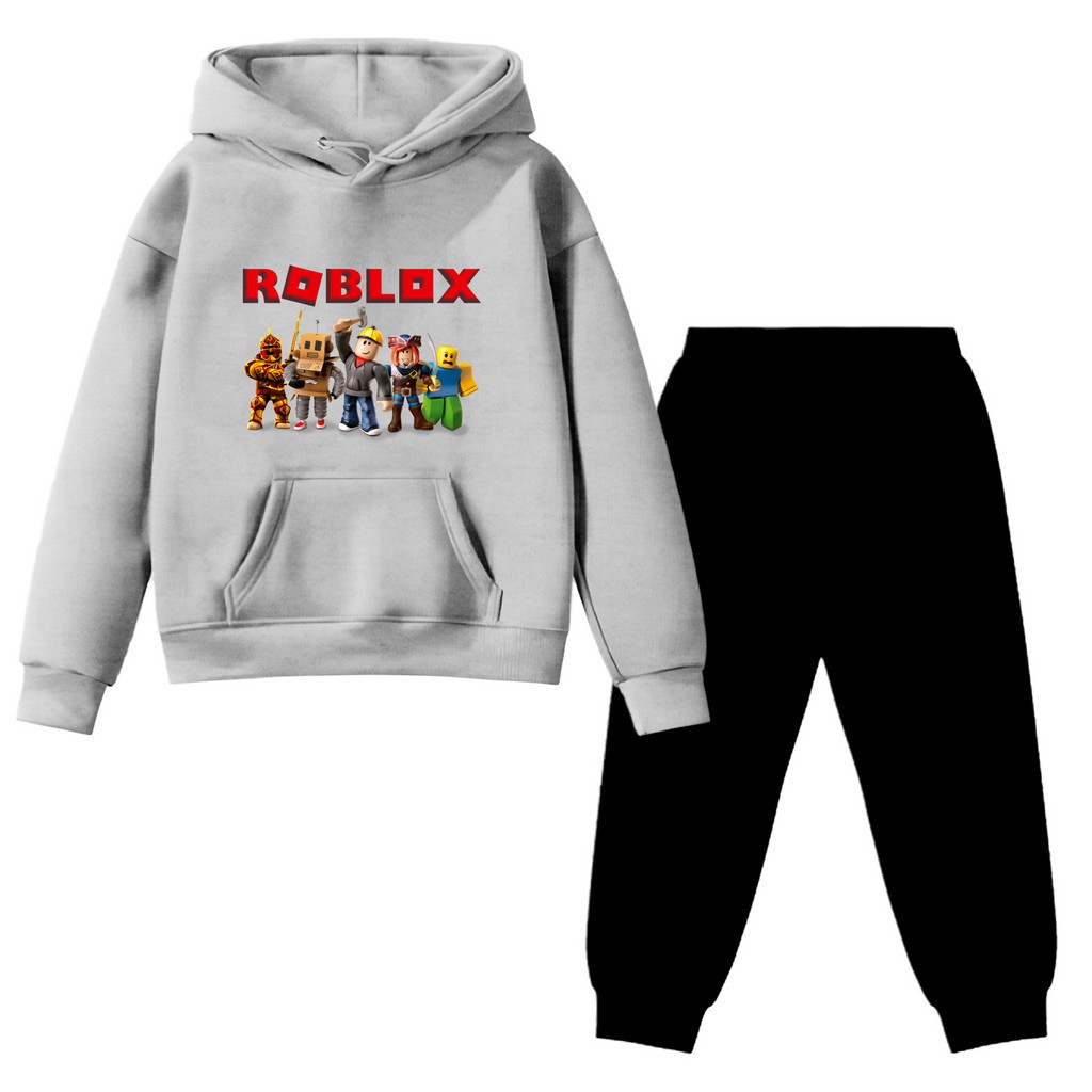 Kit Conjunto Blusa E Calça Moletom Flanelado Infantil Roblox Battle ...