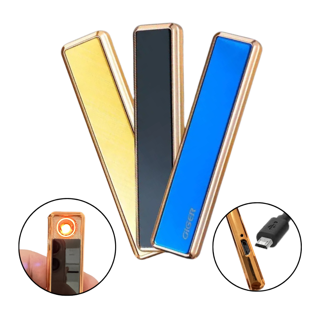 Isqueiro Elétrico Recarregável USB Esqueiro Acendedor Para Charuto Slim ...