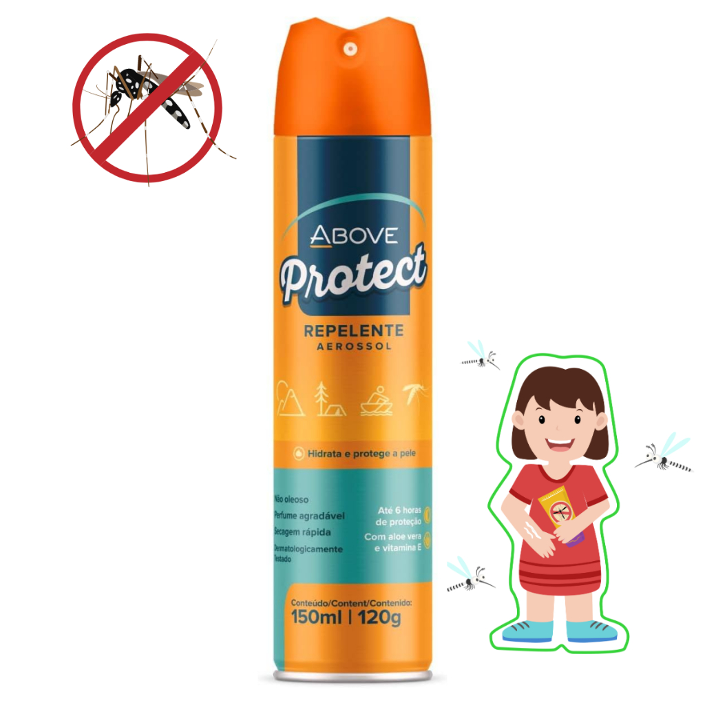 Repelente para Insetos Spray Aerossol Above 150ml - Proteção Eficaz e ...