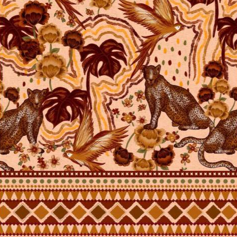 Tecido farm rolo 75 metros estampa digital savana marrom moda feminina ...