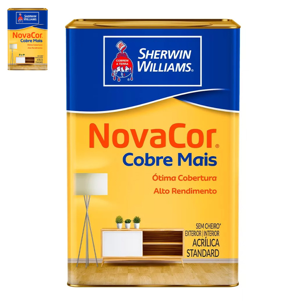 Tinta Acrílica Novacor Cobre Mais Standard Gelo18 Litros | Shopee Brasil