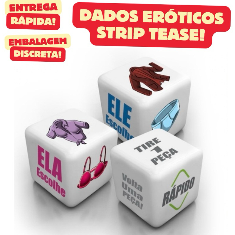 Dados Eróticos Jogo Do Prazer Strip Tease Casal Namorados Diversão Ao