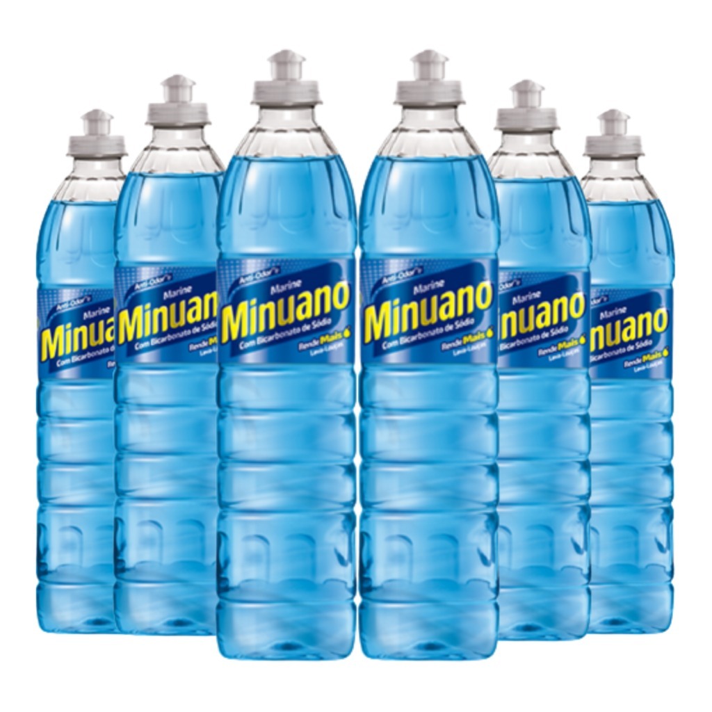 Kit com 10 Detergente Lava Louças Minuano 500ml | Shopee Brasil