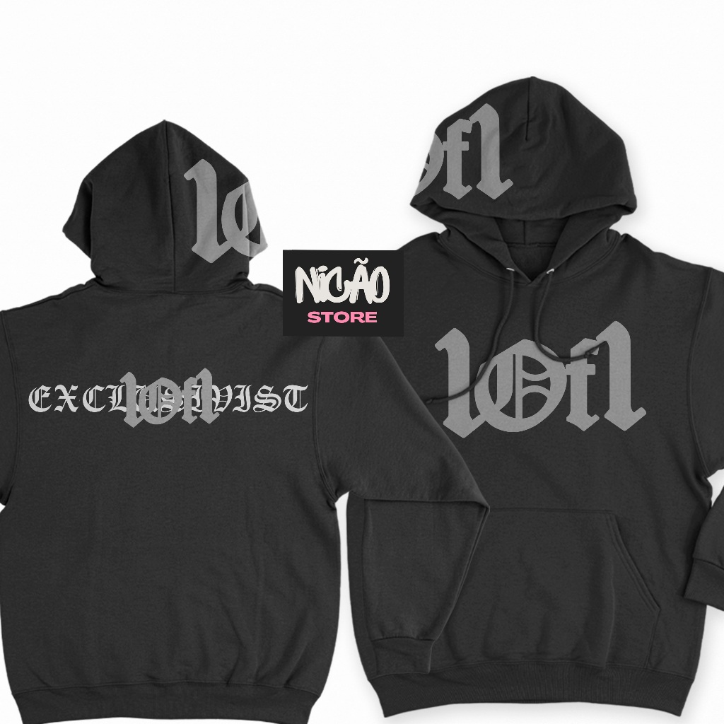 Blusa Moletom Com Capuz Personalizado 1of1 Exclusivist Cinza Estilo ...