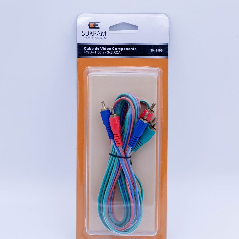 Cabo Vídeo Componente 3+3 Rca Profissional 1,8 Metros | Shopee Brasil