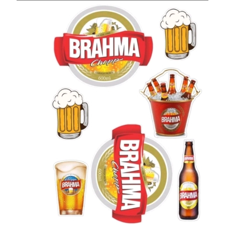Topo Topper Bolo Brahma Personalizado | Shopee Brasil