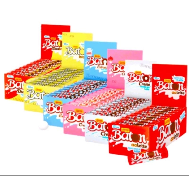 Kit 3 Caixas Baton Sabores Variados - Garoto | Shopee Brasil