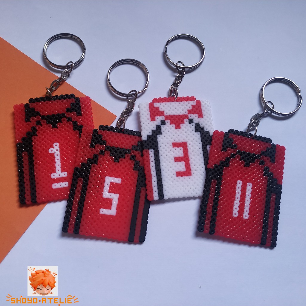 Chaveiro Haikyuu Nekoma Uniforme Pixel Art Hama Perler Beads (Kuroo ...