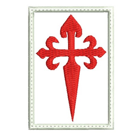 Patch bordado cruz cavaleiro templário c/ carrapicho p/ costurar ou ...